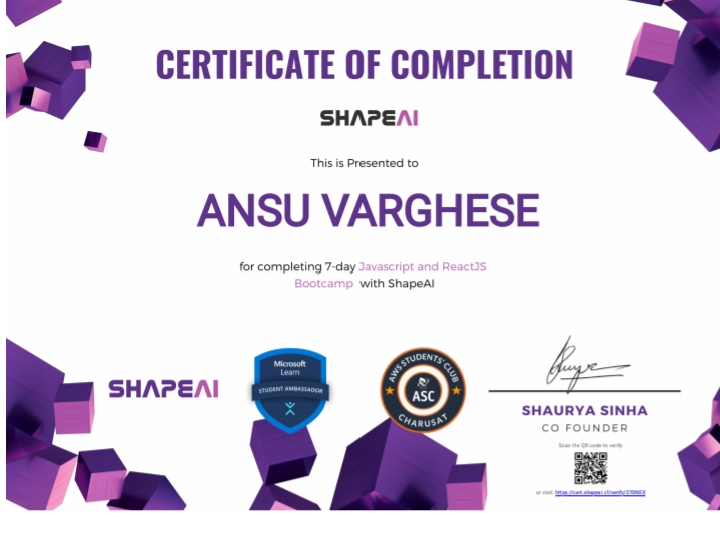 Portfolio- Ansu Varghese